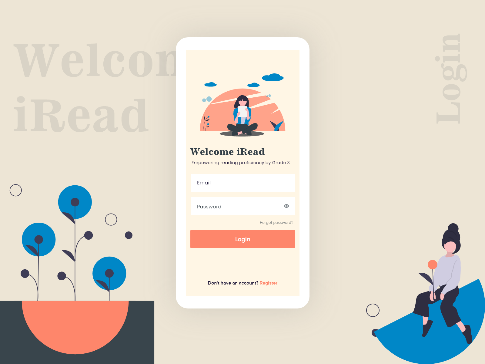 iRead | Login screen by Zahir Patel on Dribbble