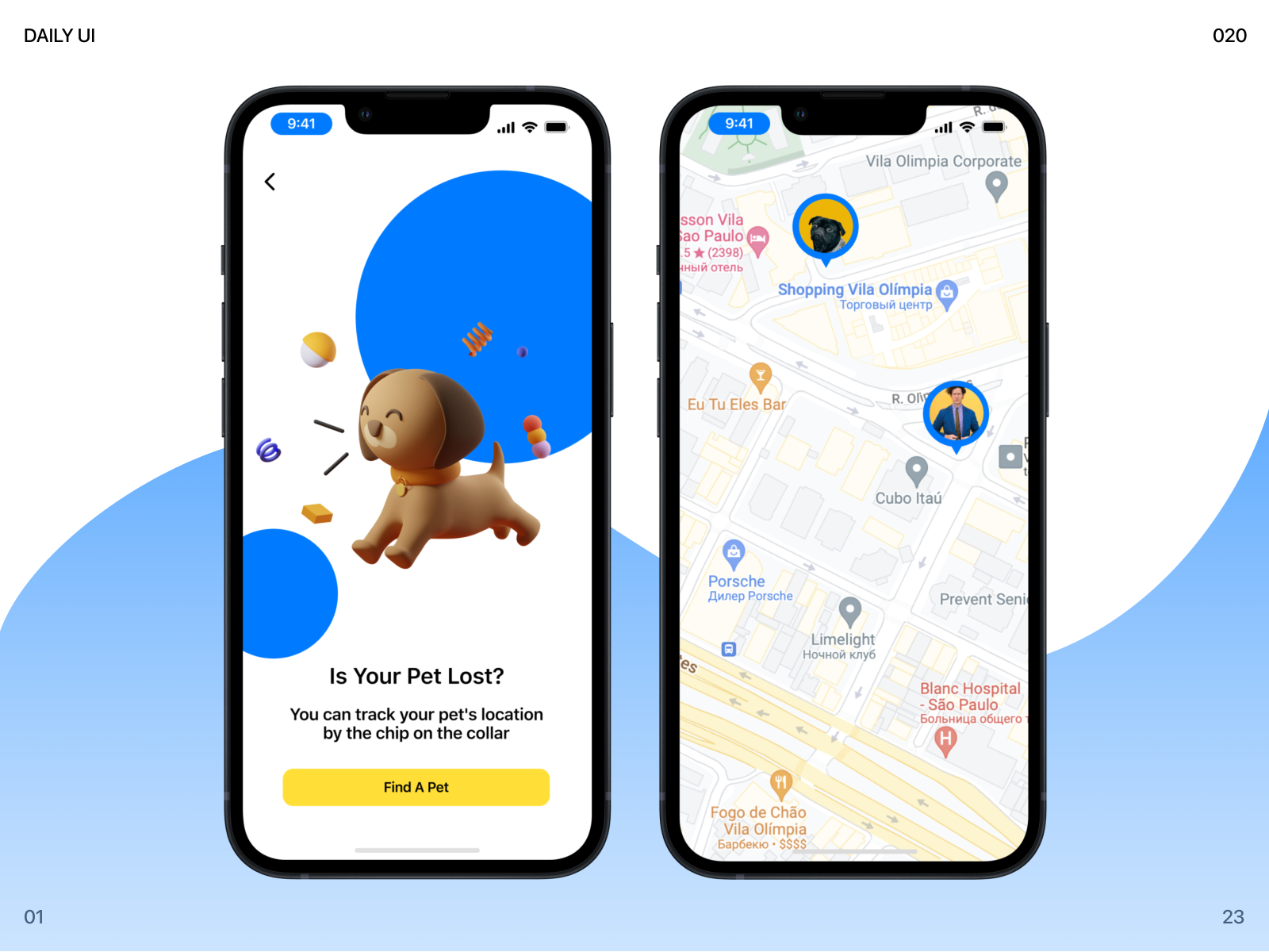 DAILY UI | Location Tracker by Oksana Kariukova on Dribbble
