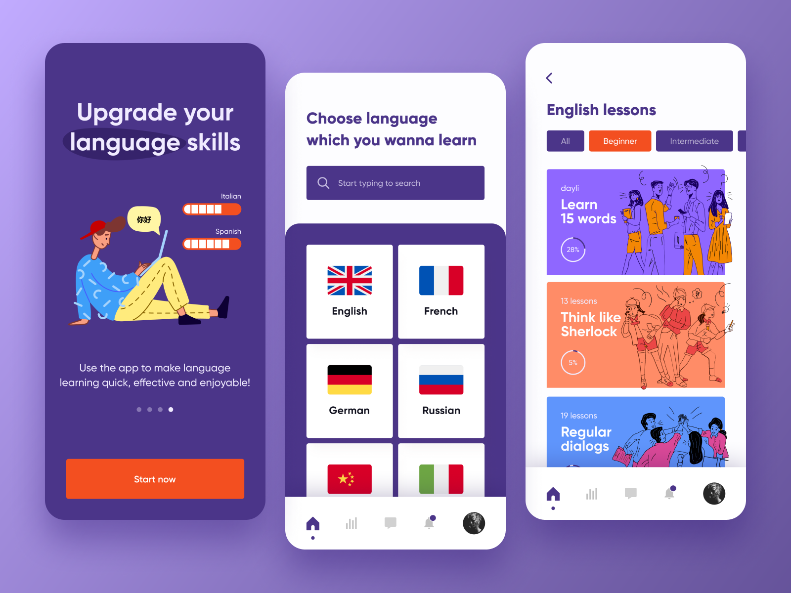 Language Learning App By Alex Tkachev On Dribbble