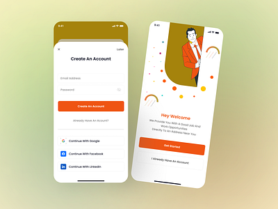 Create an account - App Design by Najmul Hasan on Dribbble