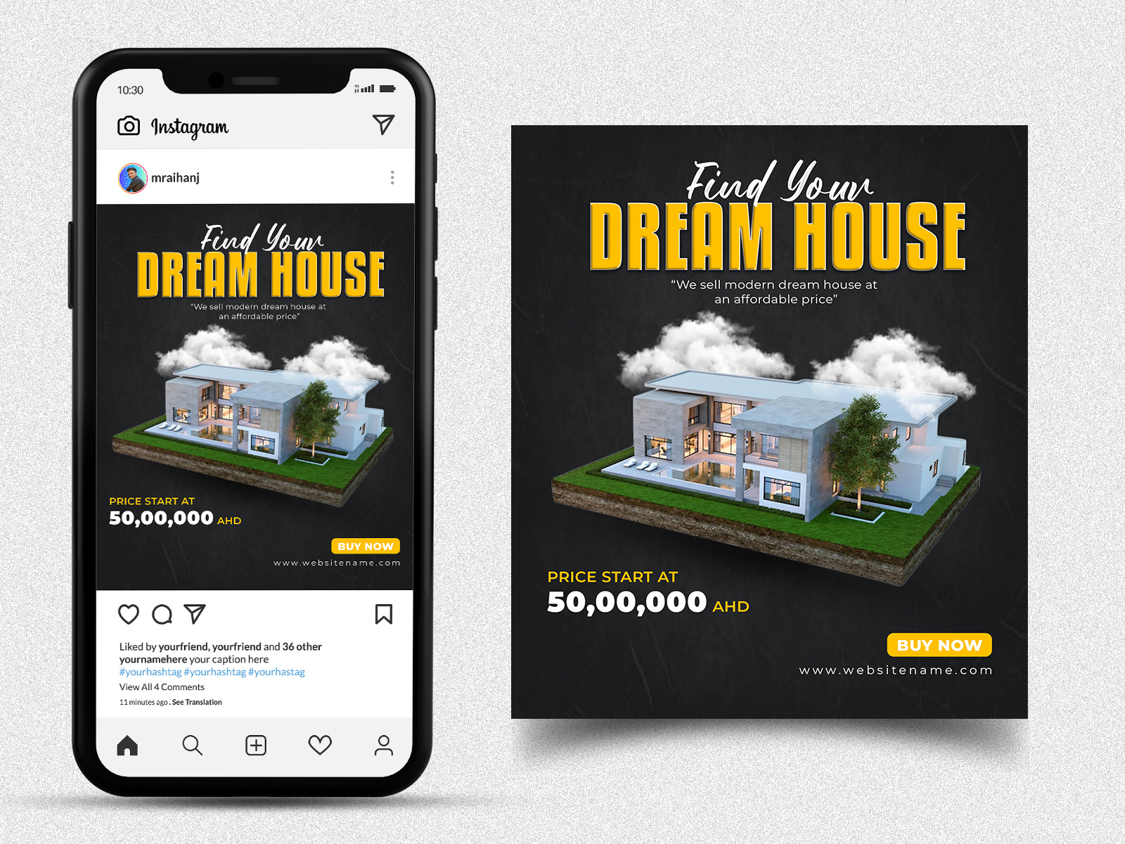 Dream House Social Media Post | Facebook Post | Instagram Post. by Md ...