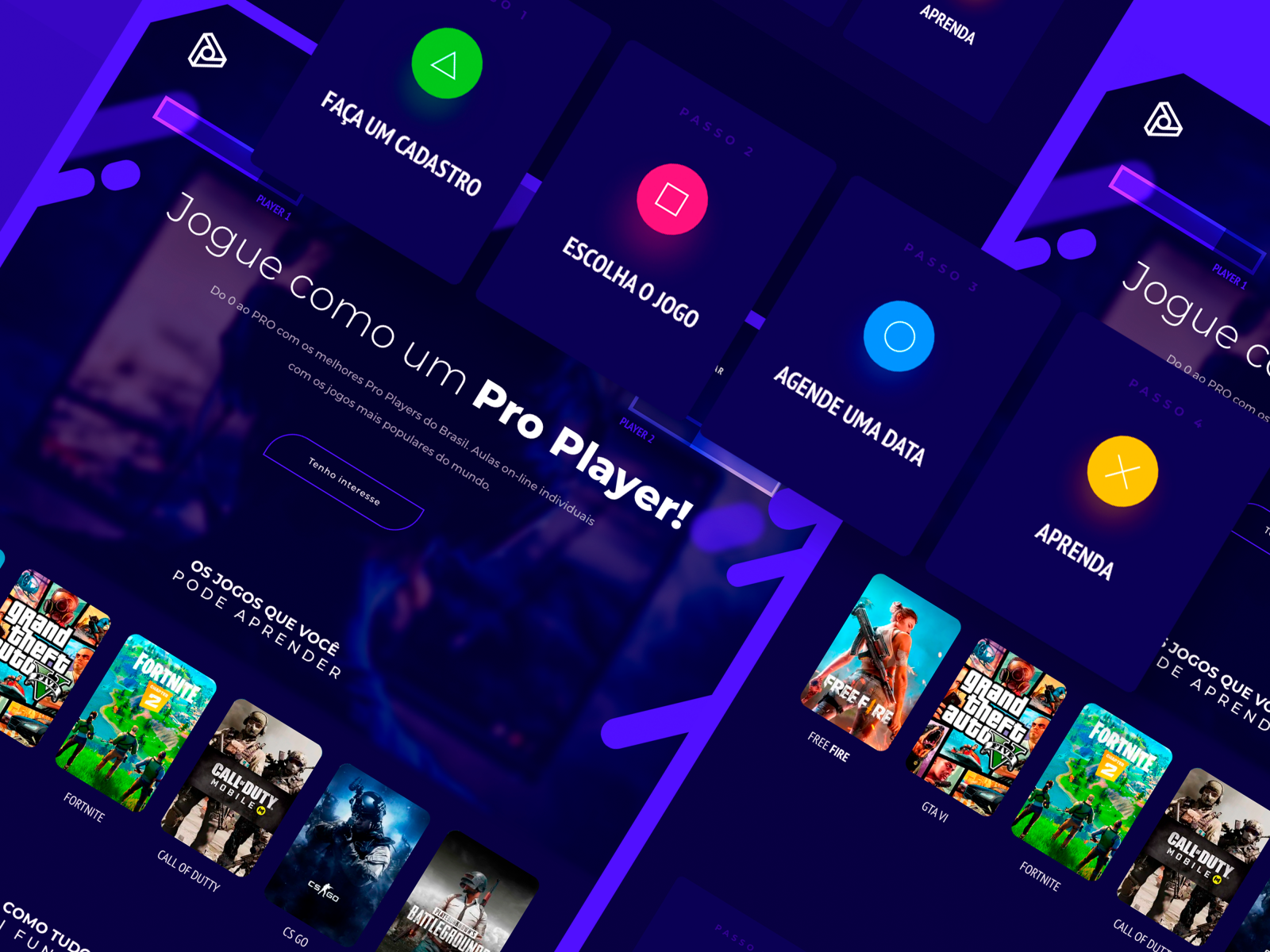 Pro Player Web Design by Thiago Dias on Dribbble