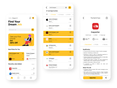 Job Finder App UI Design Concept by Bagus Sadewo on Dribbble