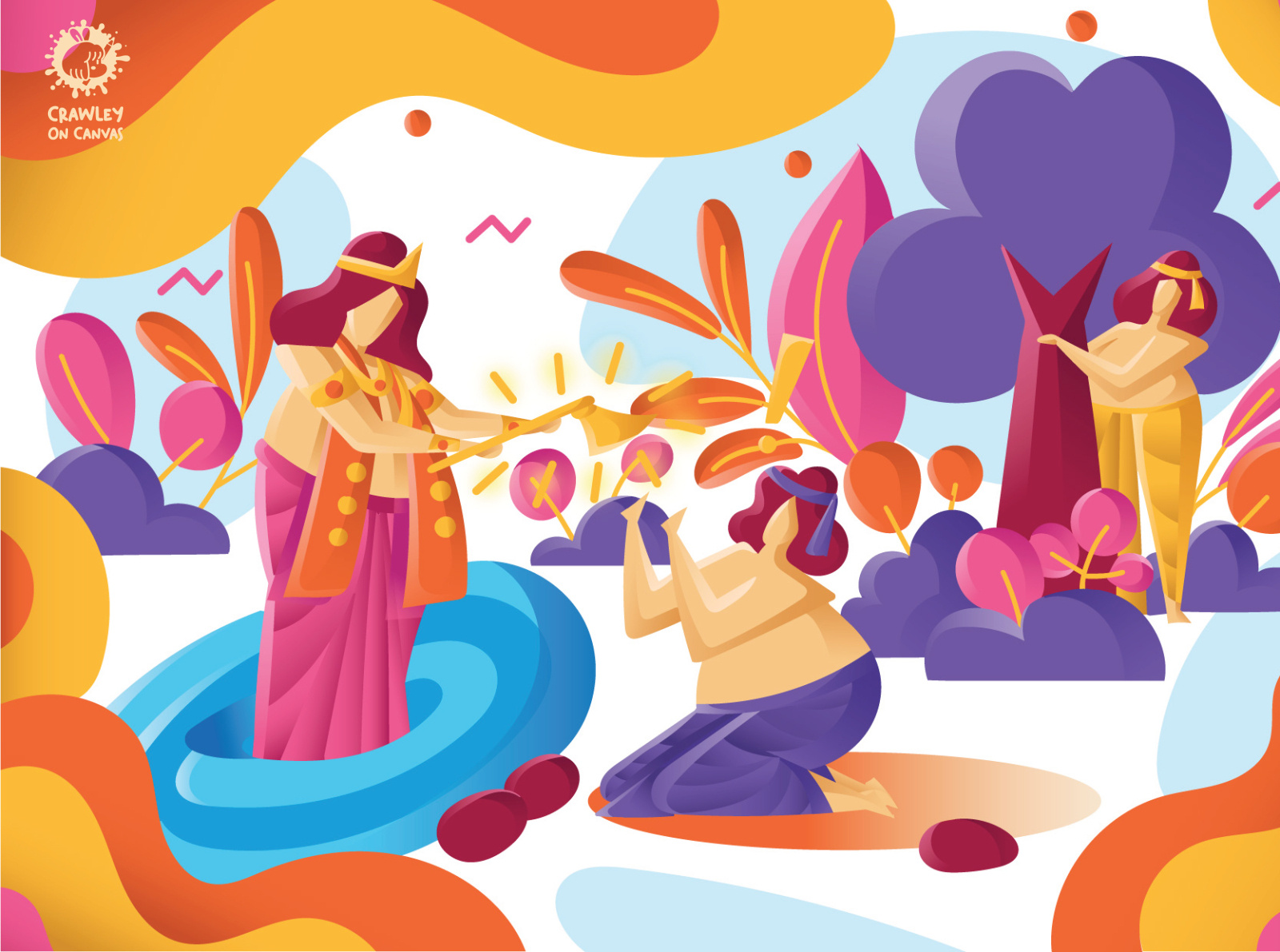 The Honest Woodcutter Fable ⛏️ ️ by Crawley on Canvas on Dribbble