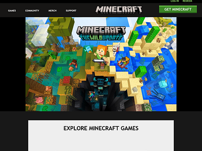 Minecraft.net - Clone by lazare kolbaia on Dribbble