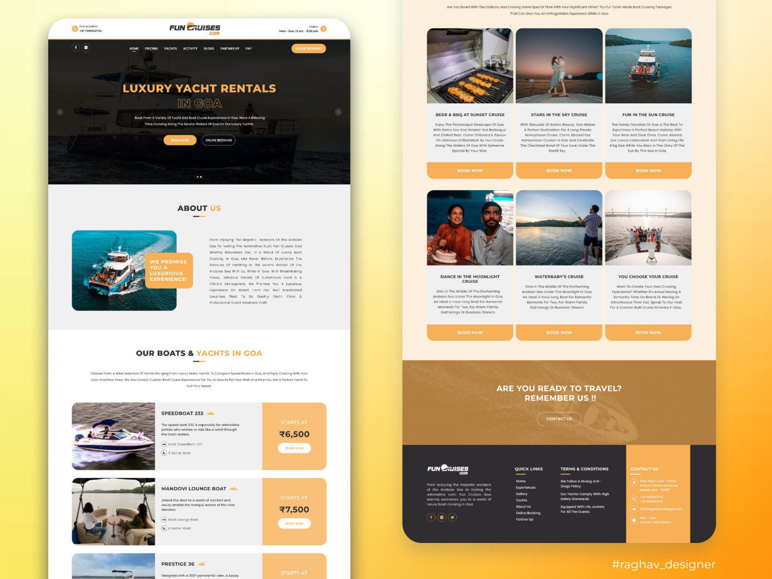 Travel Website - Home Page design by Raghav Kumar on Dribbble