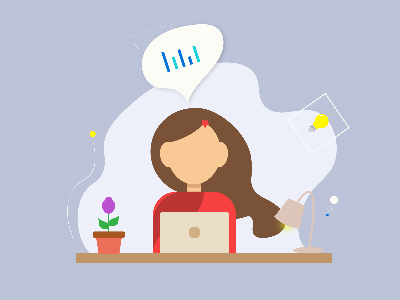 Girl in flat style by Anastasiia Chorna on Dribbble