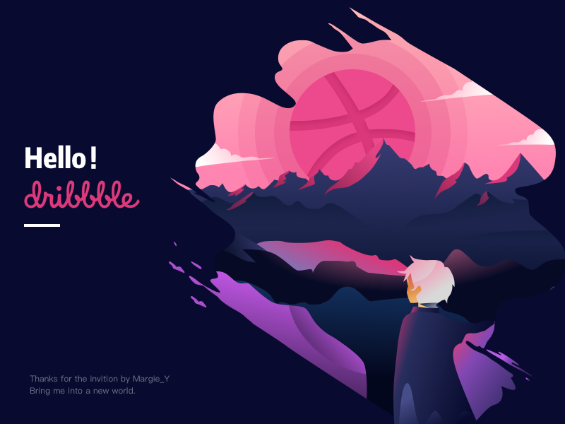 Hello Dribbble by Diego Yu on Dribbble