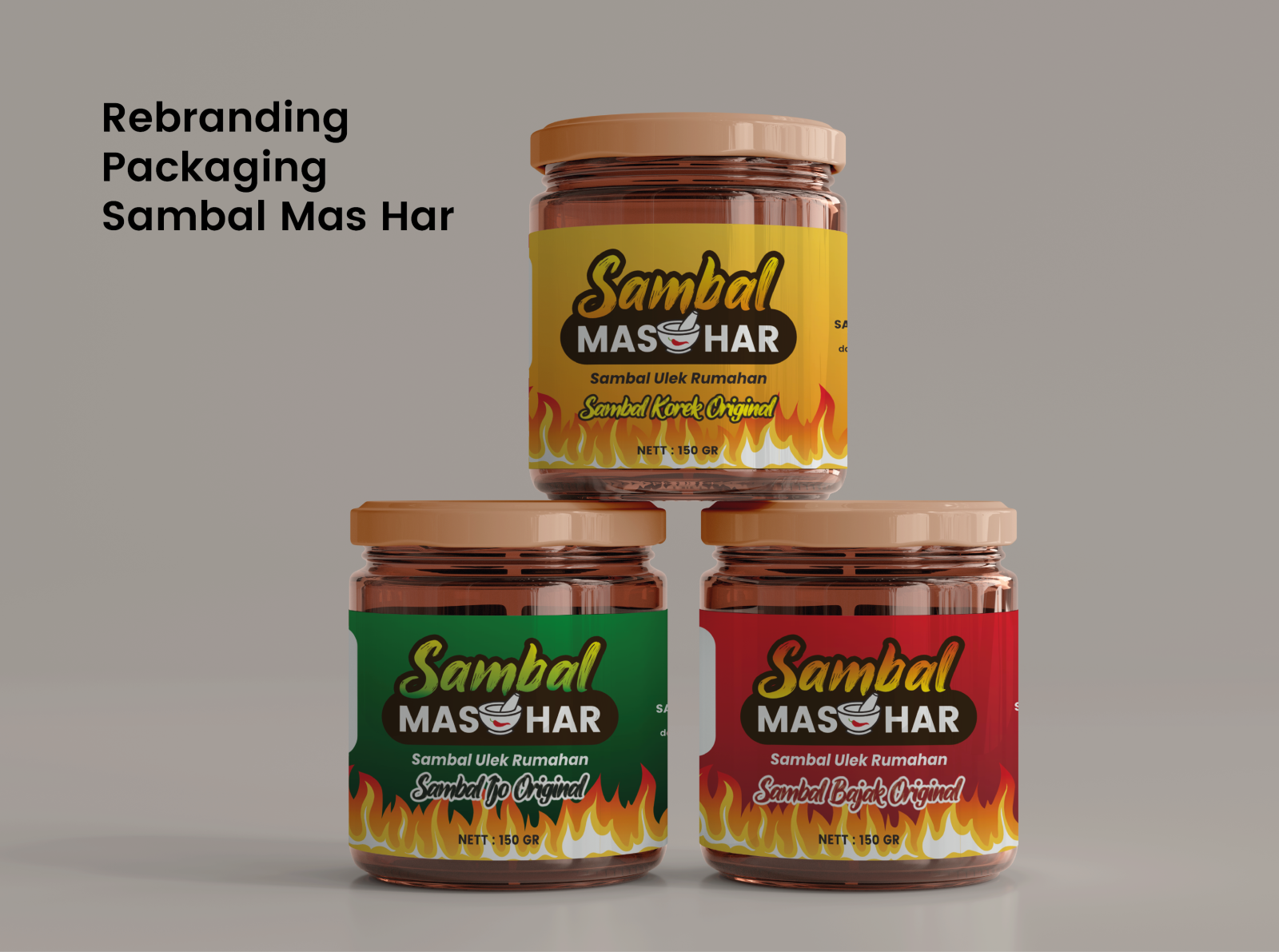 New Packaging Jar Of Sambal Mas Har by Dapunta Inc on Dribbble