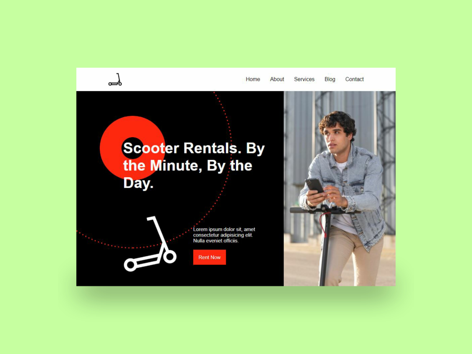 Scooter Rentals website design by Marko on Dribbble