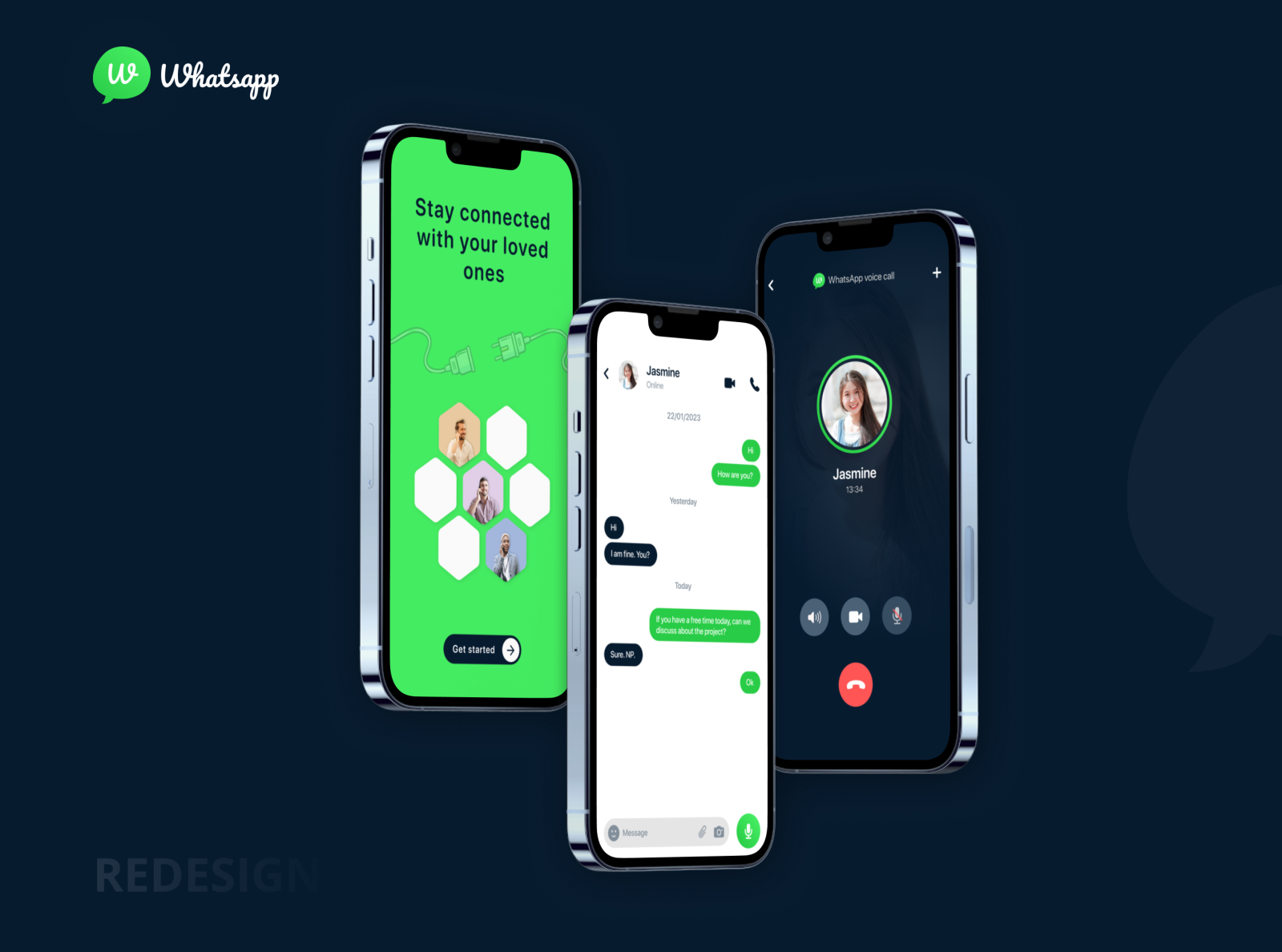 Simple & Minimalistic WhatsApp Redesign by Sadisha Nimsara on Dribbble