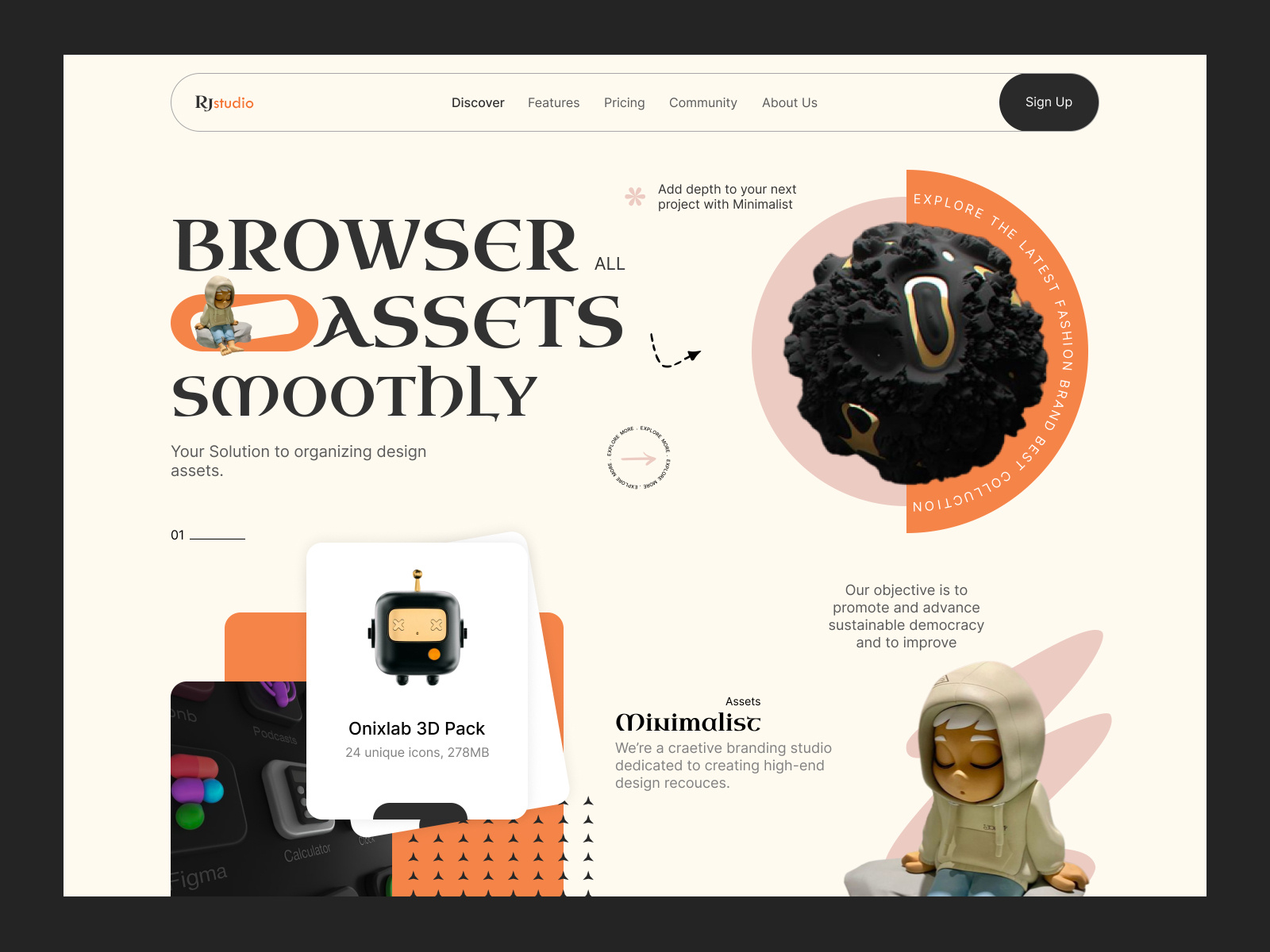 3D Assets - Web Page by Rakib® 🇮🇹 on Dribbble