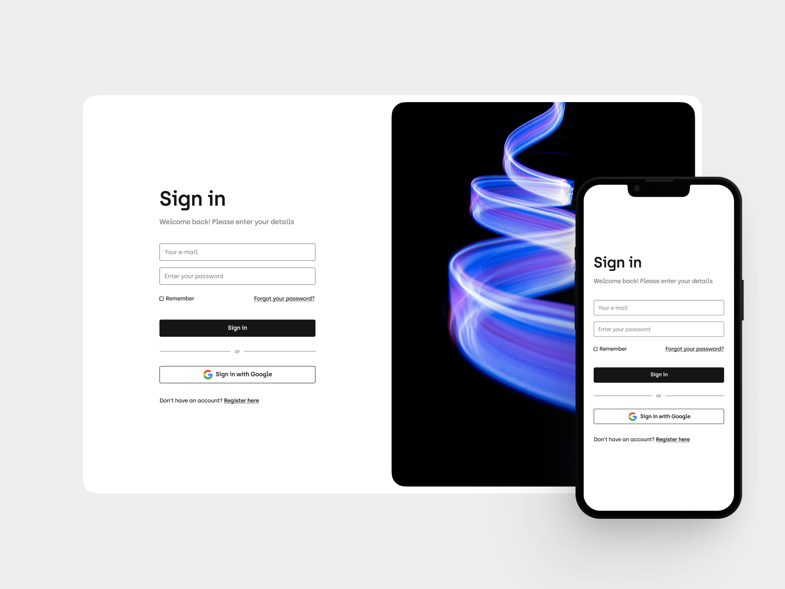 Sign in Page by Nacho Sánchez on Dribbble