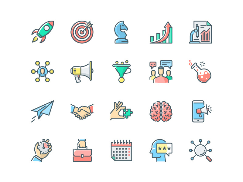 Business & Marketing Icons by Anton Kalashnyk🇺🇦 on Dribbble