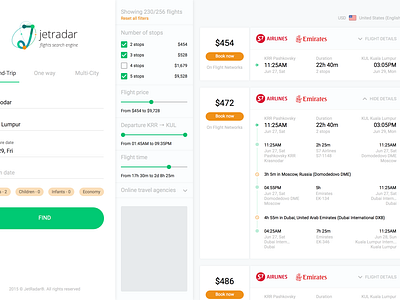 Redesign Jetradar by Alexey Degtyarik on Dribbble