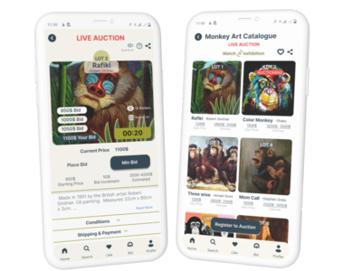 Art Auction app by Gabriela on Dribbble