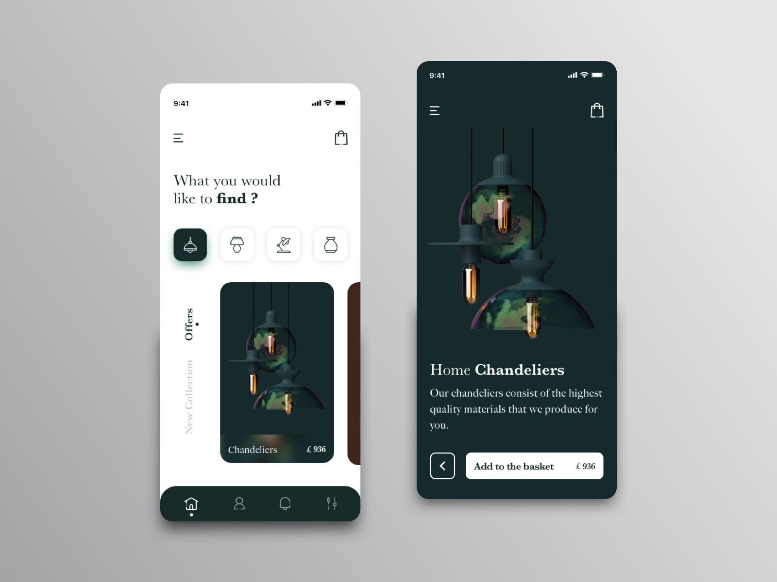 Interior Shop Mobile App Design by Alex E on Dribbble