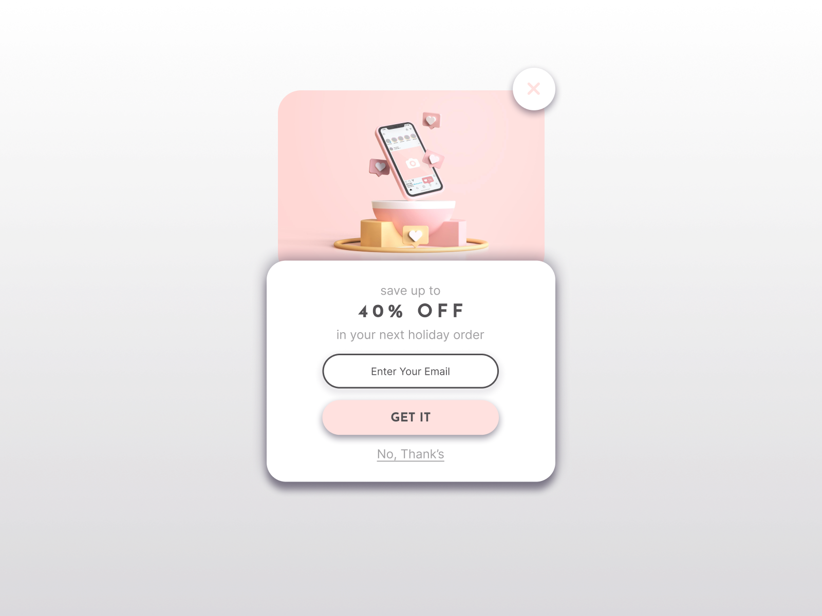 #daily UI #016 "Pop-Up/Overlay" by Anna Hordiichuk on Dribbble