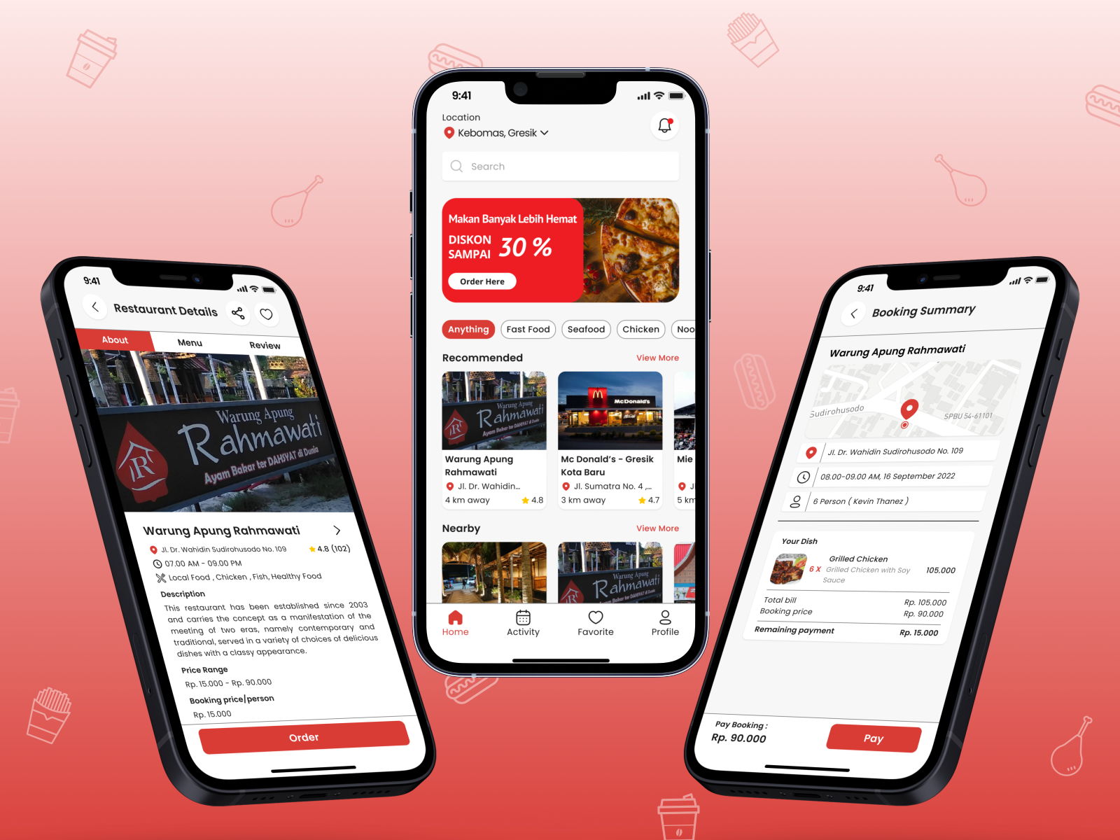 Food Order and Reservation App by Zacky on Dribbble