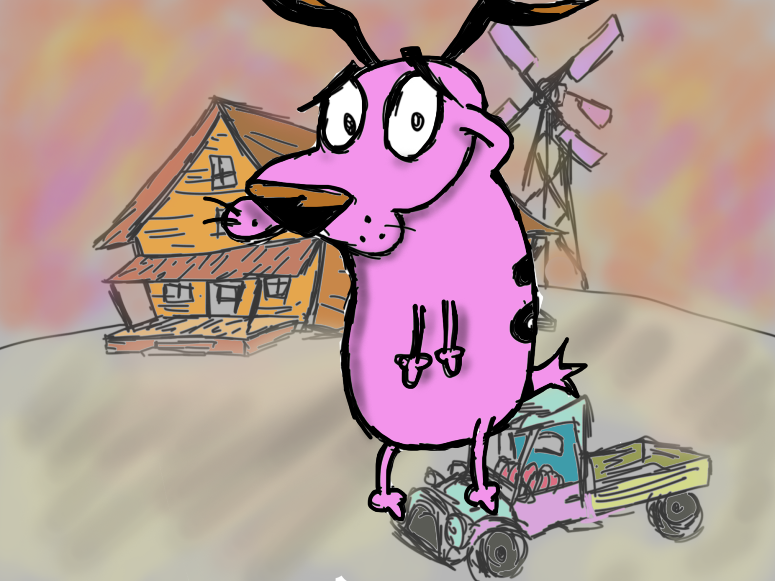 Courage the Cowardly Dog by Muhammad Abdullah Malik Awan on Dribbble