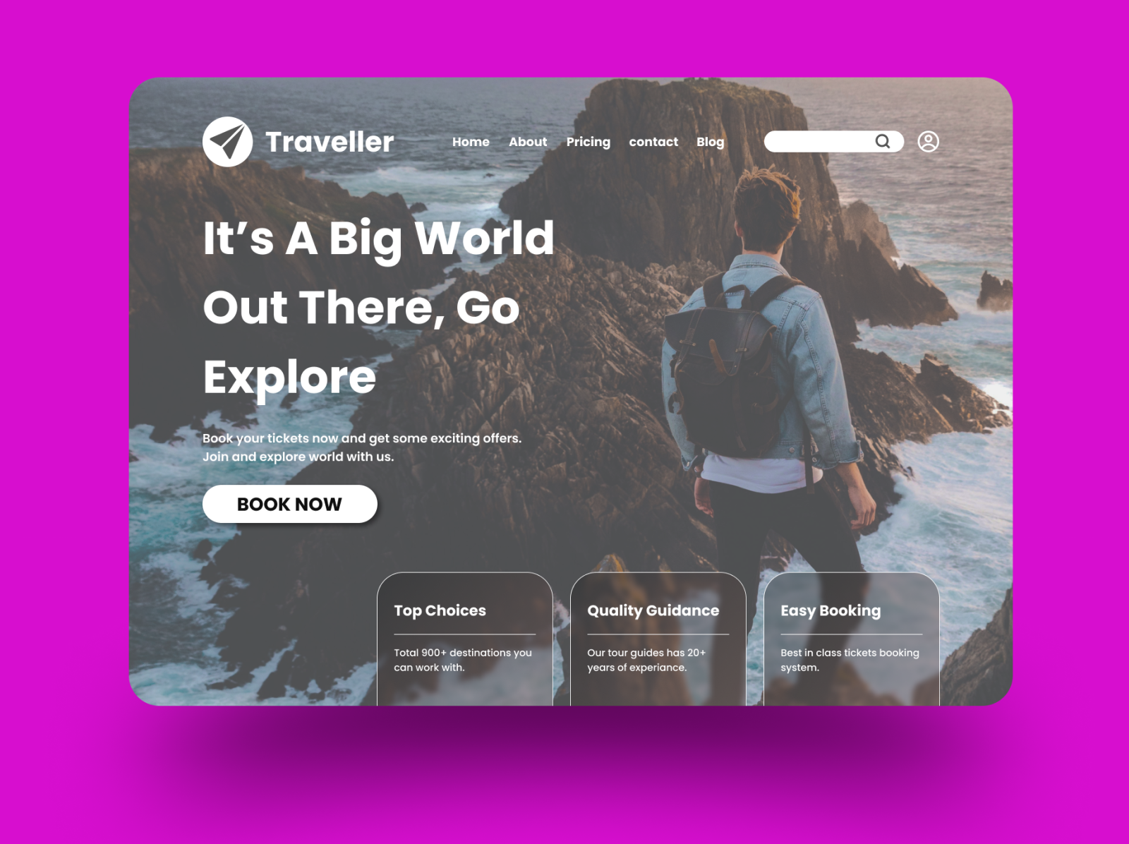(Web landing page) Daily UI challenge #003 by Akhilesh Kulkarni on Dribbble