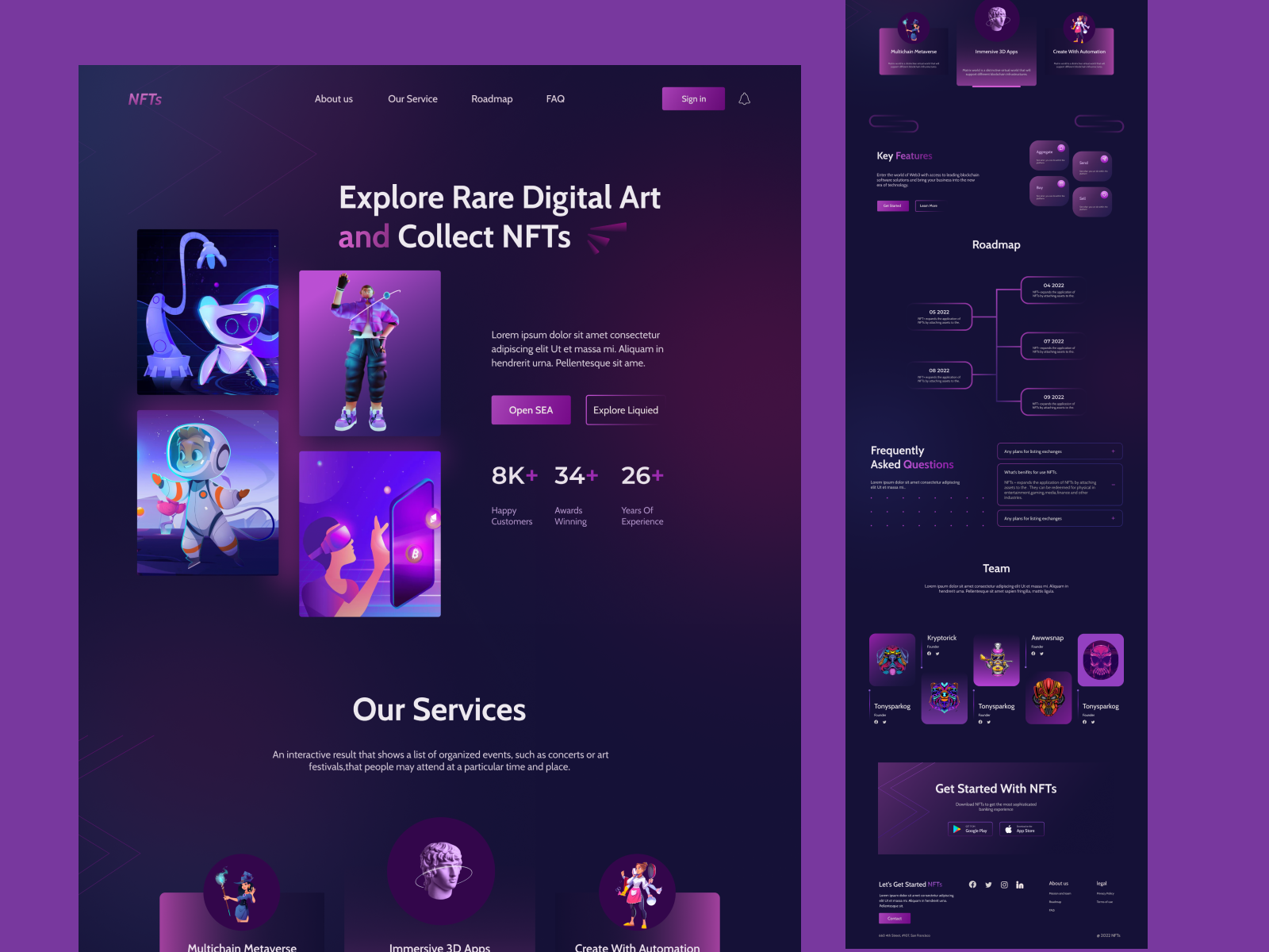 NFT Marketplace Website by Nure Afrin Era on Dribbble