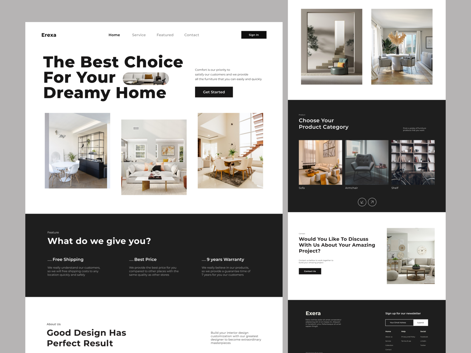 Interior Website Landing Page Design by Nure Afrin Era on Dribbble