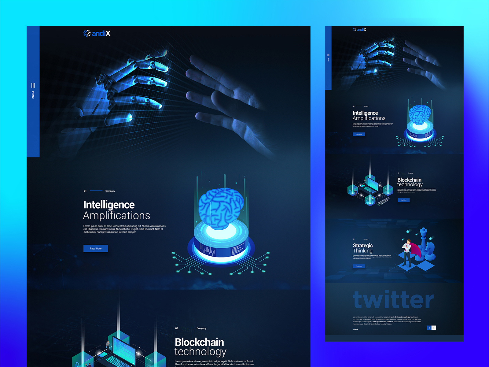 Oandix Artificial intelligent Website UIUX by Asharib Ahmed on Dribbble