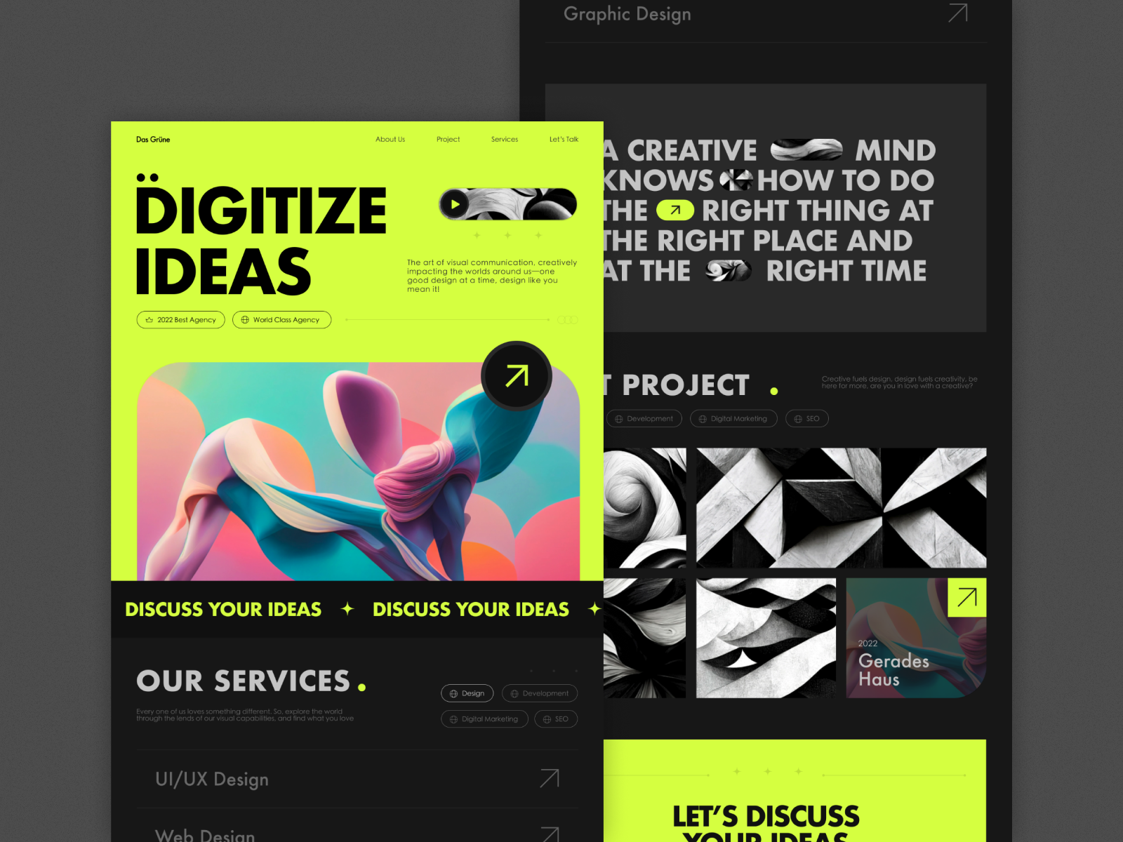 UI Challenge #1 - Das Grüne (Website) by Athena on Dribbble
