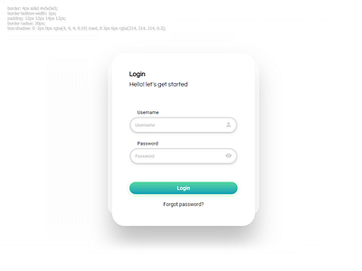 Login form style by Ali on Dribbble
