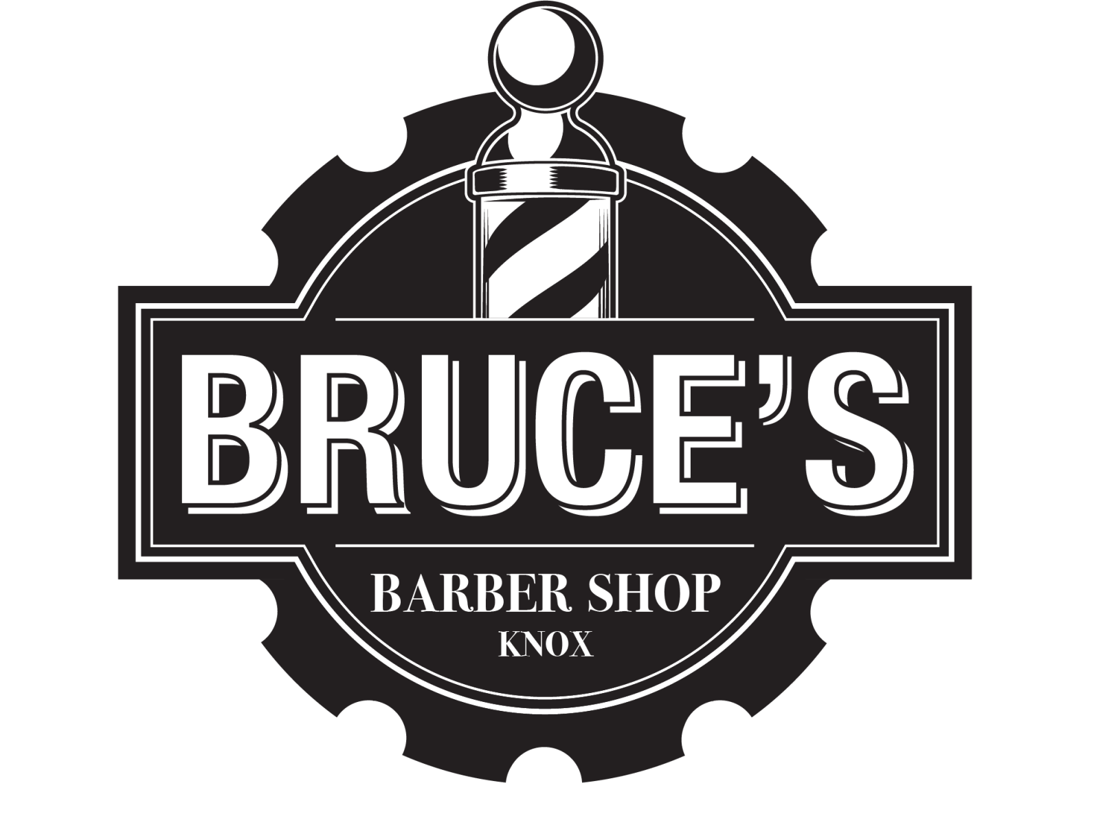 Bruce's Barber Shop Logo Design by Emily McDaneld on Dribbble
