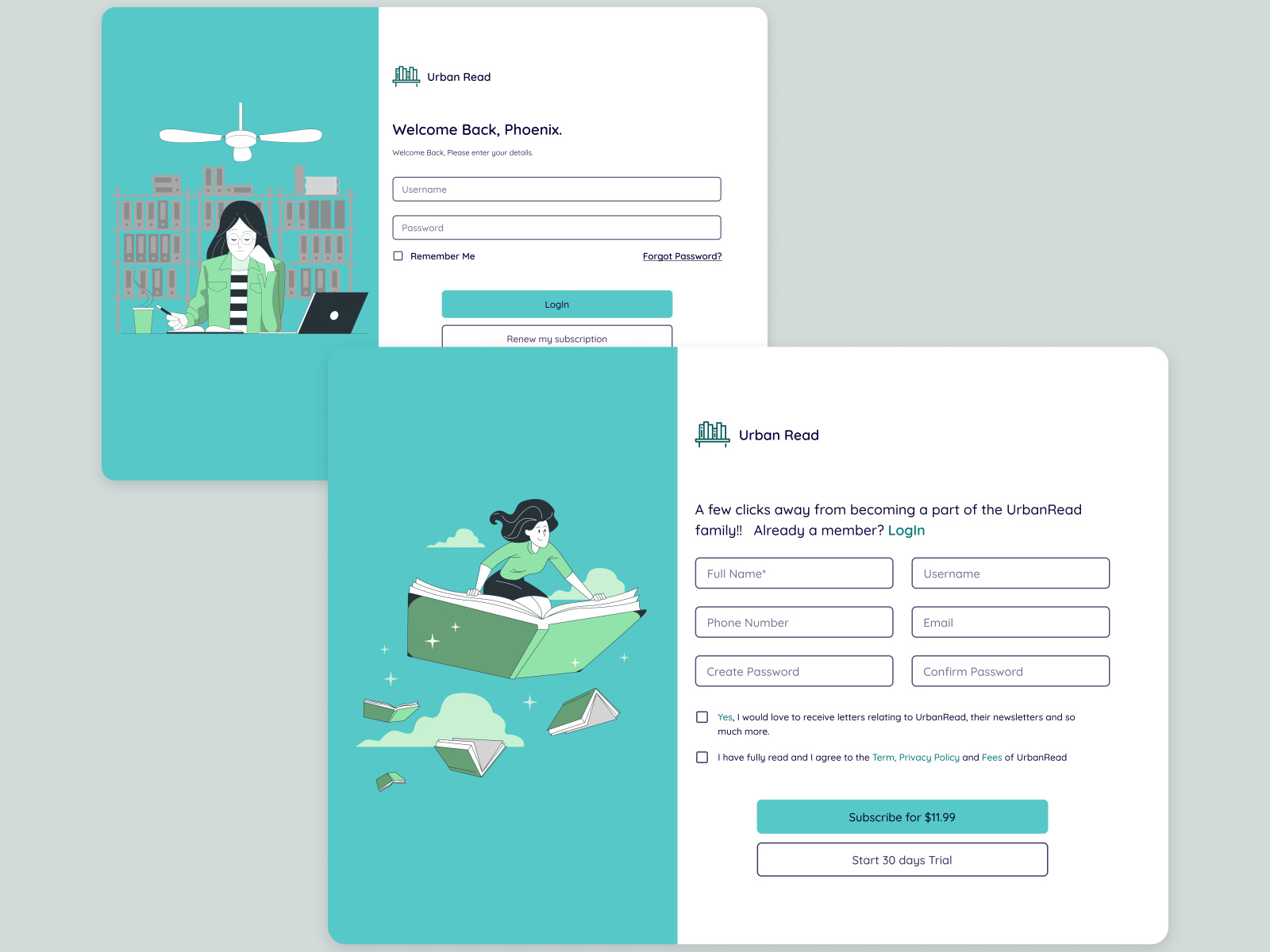 Login/signUp UI design by Design Phoenix on Dribbble