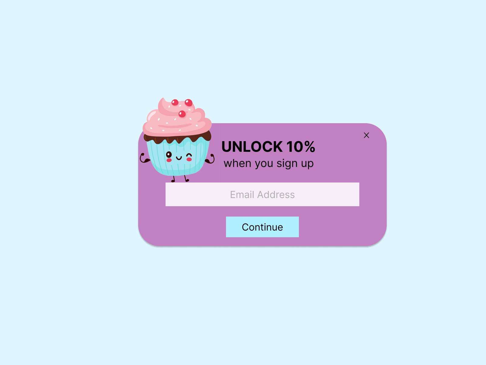 Daily UI - Pop Up Overlay by Jeannie on Dribbble