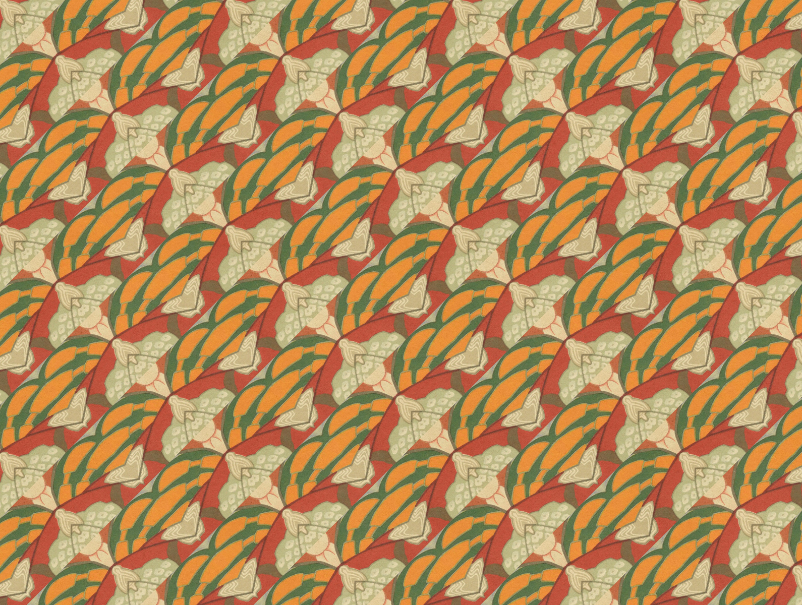 Orange, Green and Red Repeating Design by Ralph Serpe on Dribbble