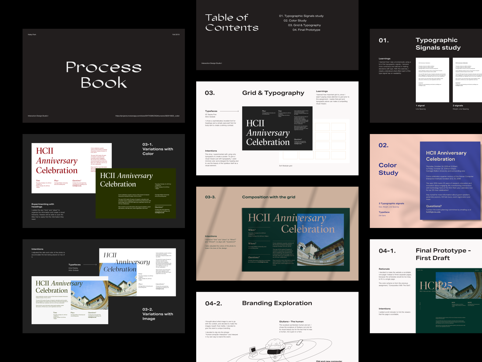 "Process Book" deck design by Haley Park on Dribbble