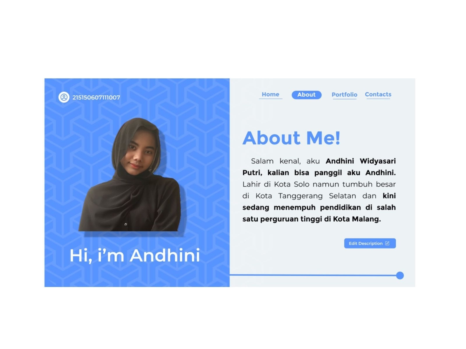 Profile page in dekstop by Andhini Widyasari on Dribbble