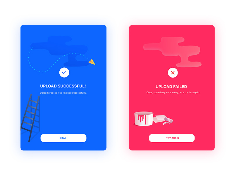 Daily ui - #011 Flash Message by Wei Cai on Dribbble