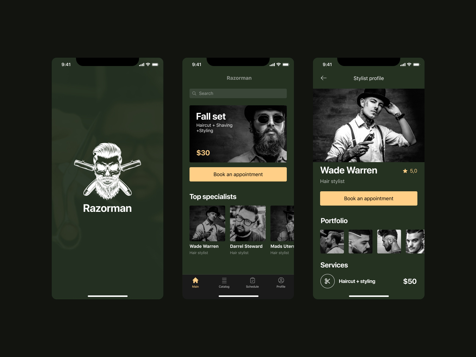 Barbershop Mobile App: iOS User Interface by Anna on Dribbble