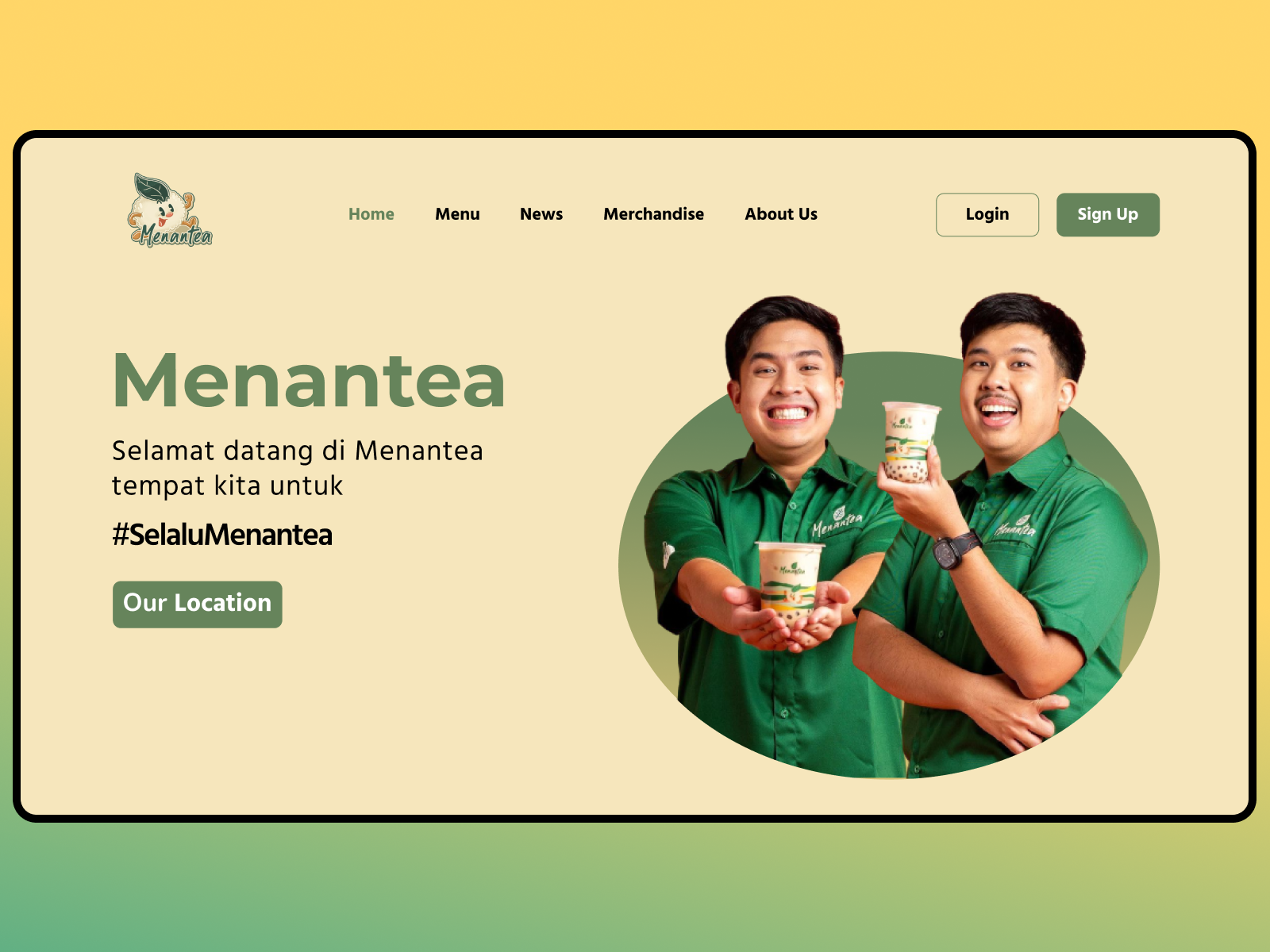 Landing Page Website for Menantea Brand by Peter Jose on Dribbble