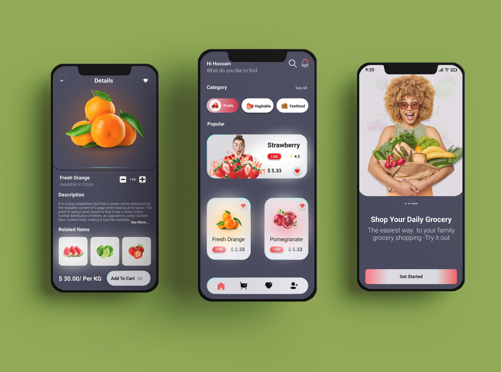 Fruit app design by Ameer Hussain (UI UX Designer ) on Dribbble