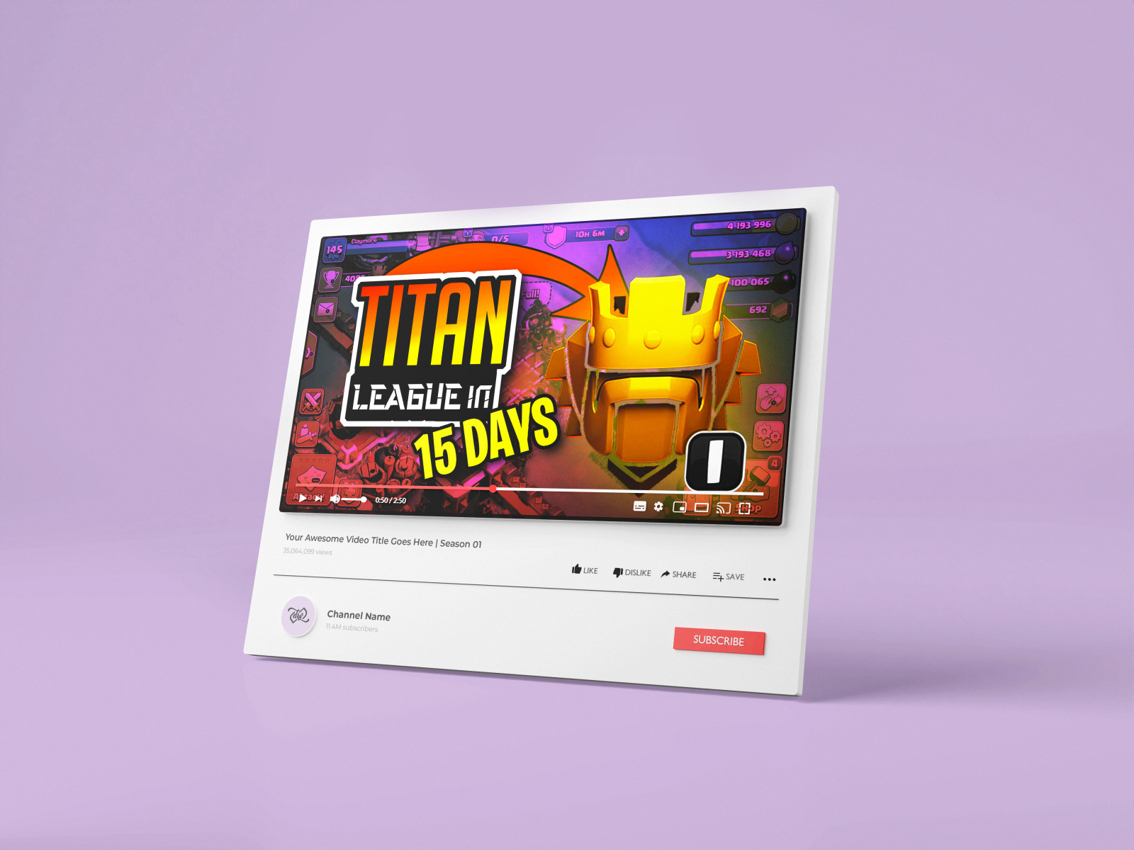 COC GAMING YT THUMBNAIL from PHOTOSHOP. by nafaydesigner on Dribbble