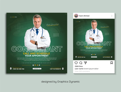 Doctor Social media post by Graphics Dynamic on Dribbble
