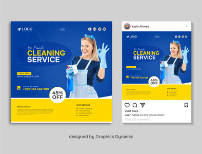 Cleaning Social Media Post by Graphics Dynamic on Dribbble