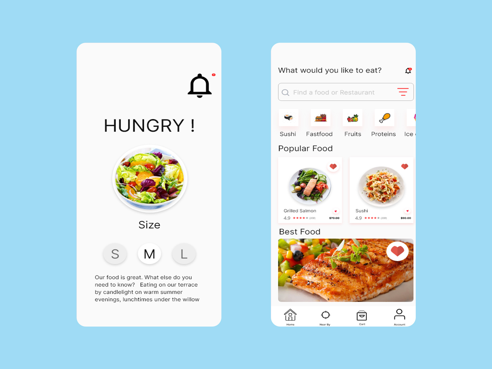 Food App Design by yurgy on Dribbble