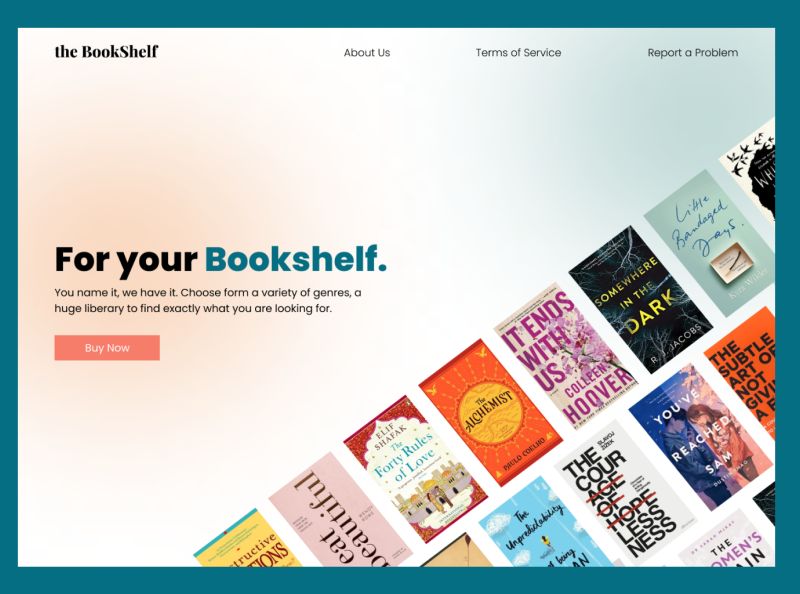 Landing Page UI for Book Store by Kinza Afzal on Dribbble