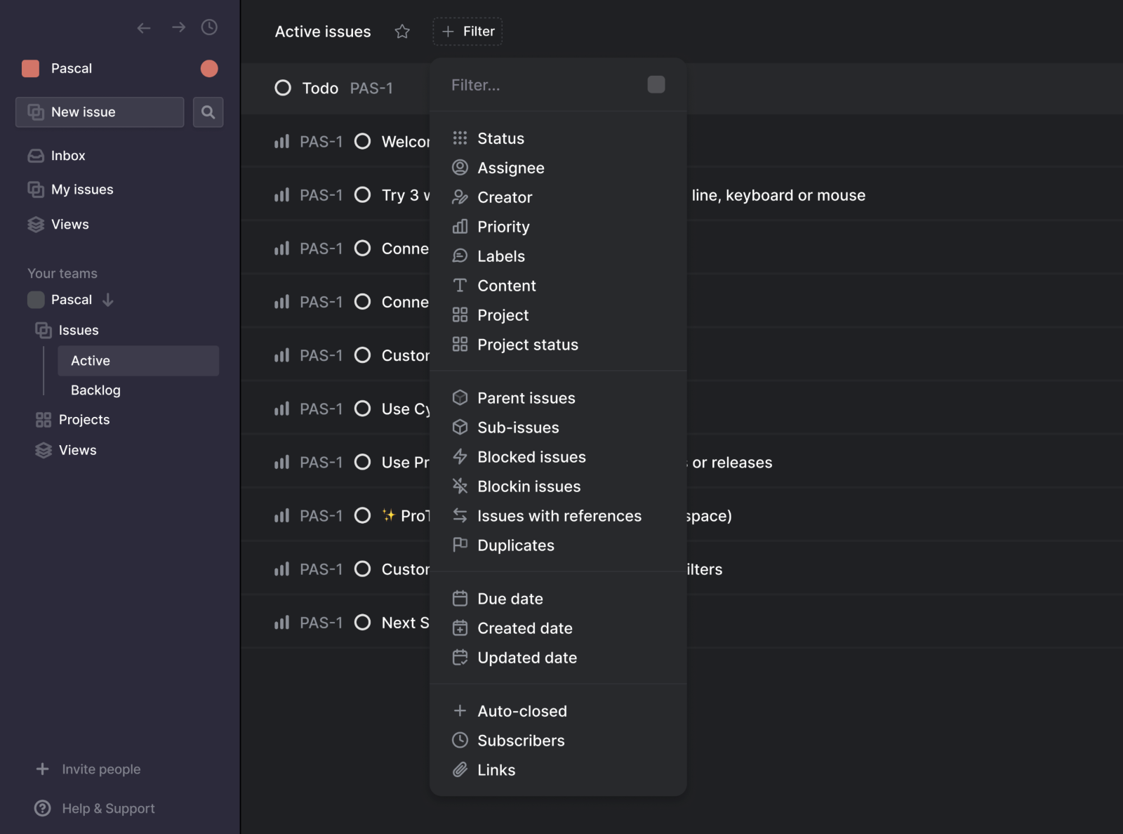 @Linear +Filter Modal Design by Pascal Stumpf on Dribbble