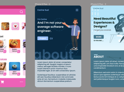 mobile landing page ui by Muskan Bansal on Dribbble