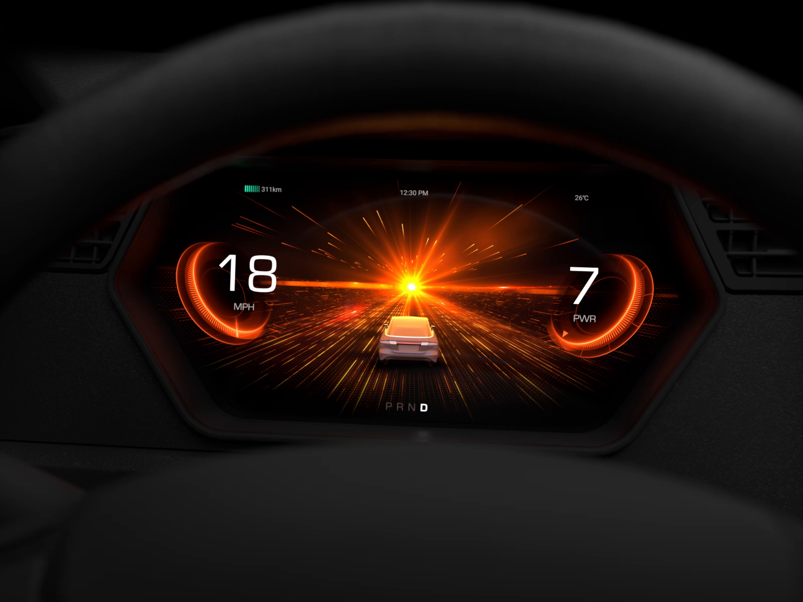 Acceleration mode HMI design for electric vehicle by SeanCham世安 on Dribbble