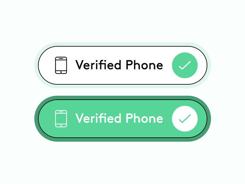 Verified Phone Buttons by Ross Fishkind on Dribbble