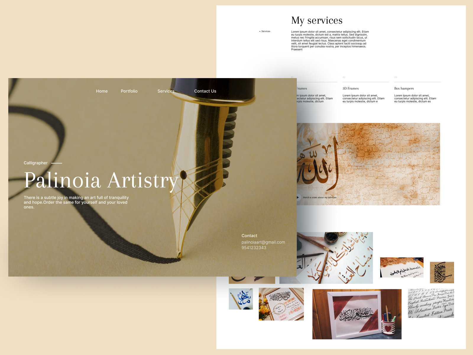 Palinoia Artistry-Art Website by Sehar Nazeer on Dribbble